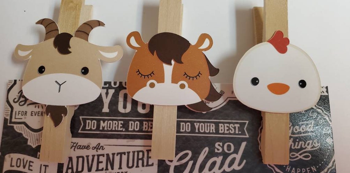 Farm Animal Clothespin Set - Etsy