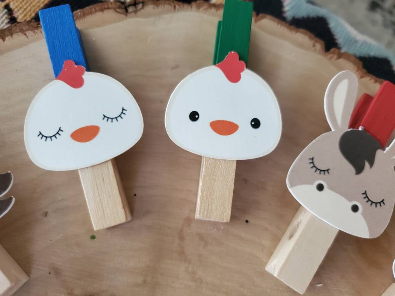 Farm Animal Clothespin Set - Etsy