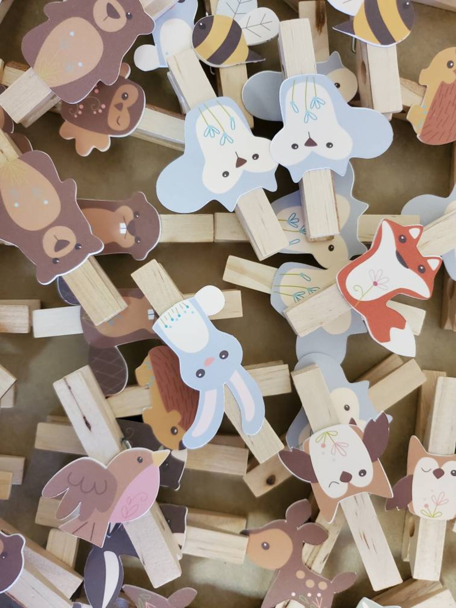 Sweet Rustic Woodland Animal Clothespins - Etsy