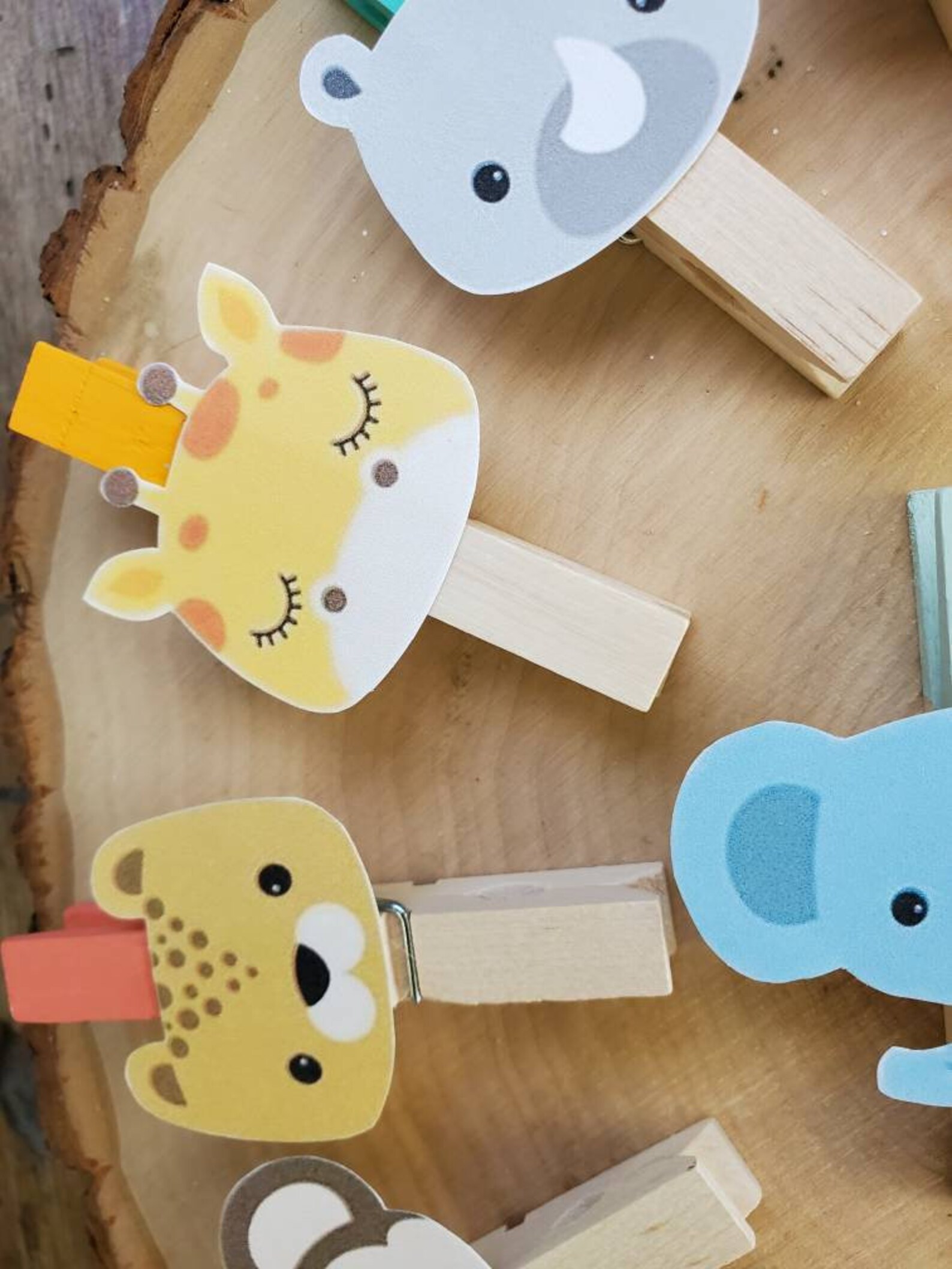 Safari Animal Clothespins - Etsy