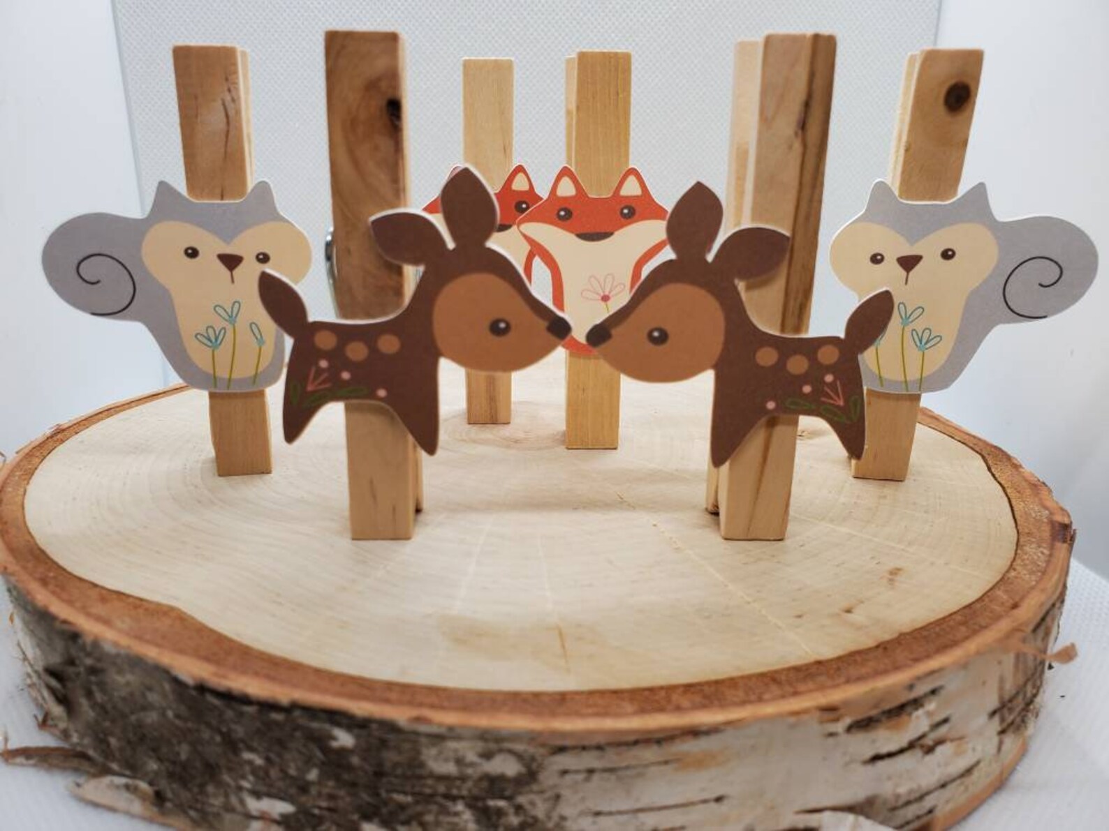 Sweet Rustic Woodland Animal Clothespins - Etsy