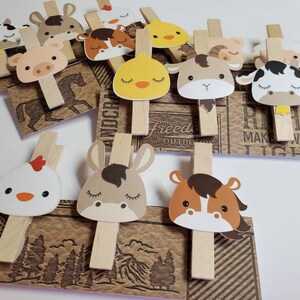 Farm Animal Clothespin Set - Etsy