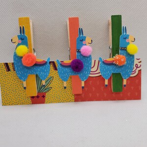 Colorful Llama Clothespins - Etsy