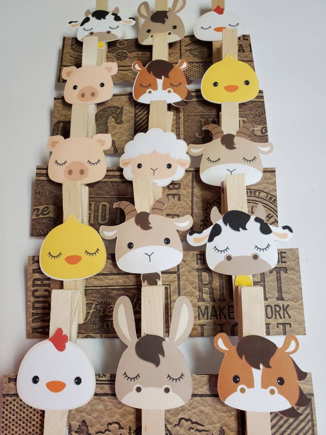 Farm Animal Clothespin Set - Etsy