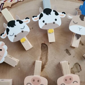 Farm Animal Clothespin Set - Etsy