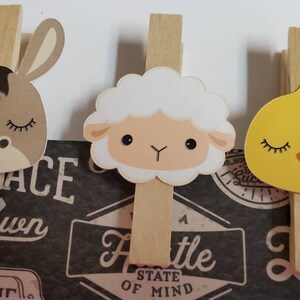 Farm Animal Clothespin Set - Etsy
