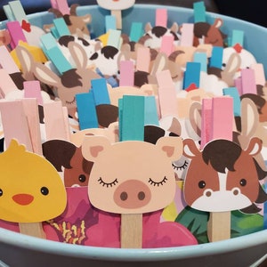 Farm Animal Clothespin Set - Etsy