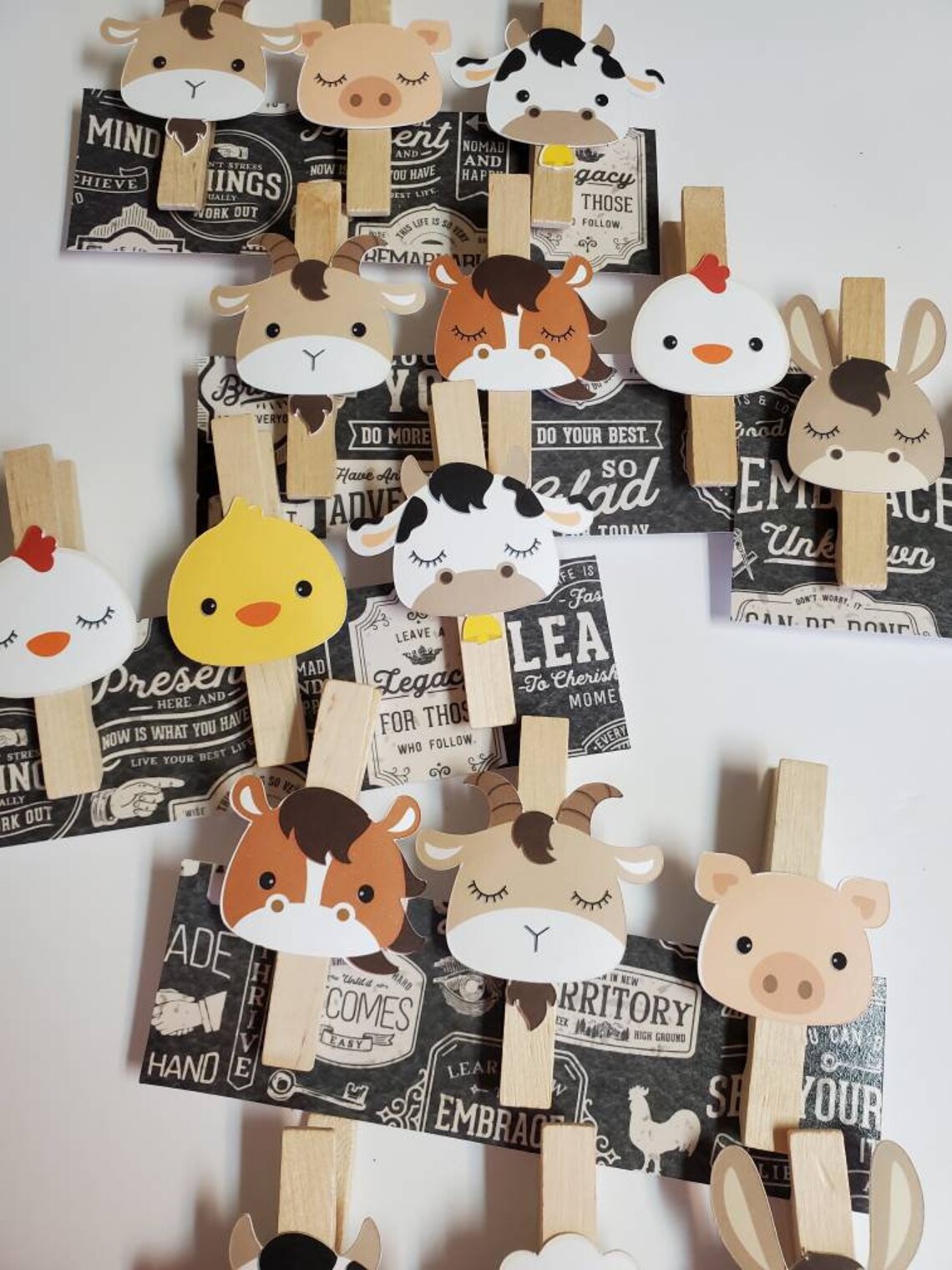 Farm Animal Clothespin Set - Etsy