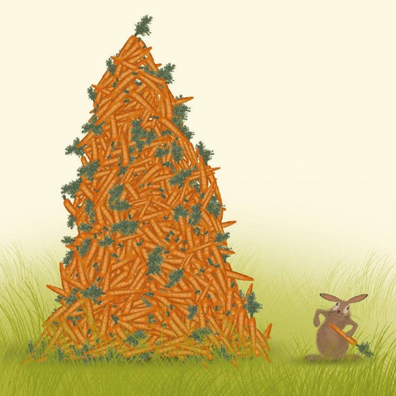 Million-hare: Cute and Quirk Rabbit/hare Card From the Funny | Etsy