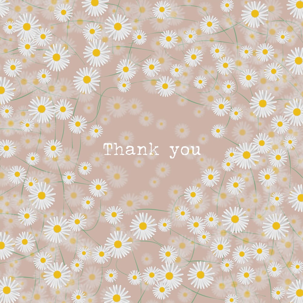 Thank You Daisies Card - Etsy