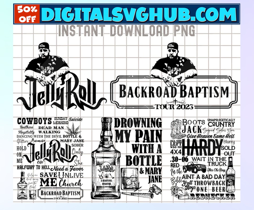 New Jelly Roll Png Jelly Roll Backroad Baptism Png Jelly - Etsy