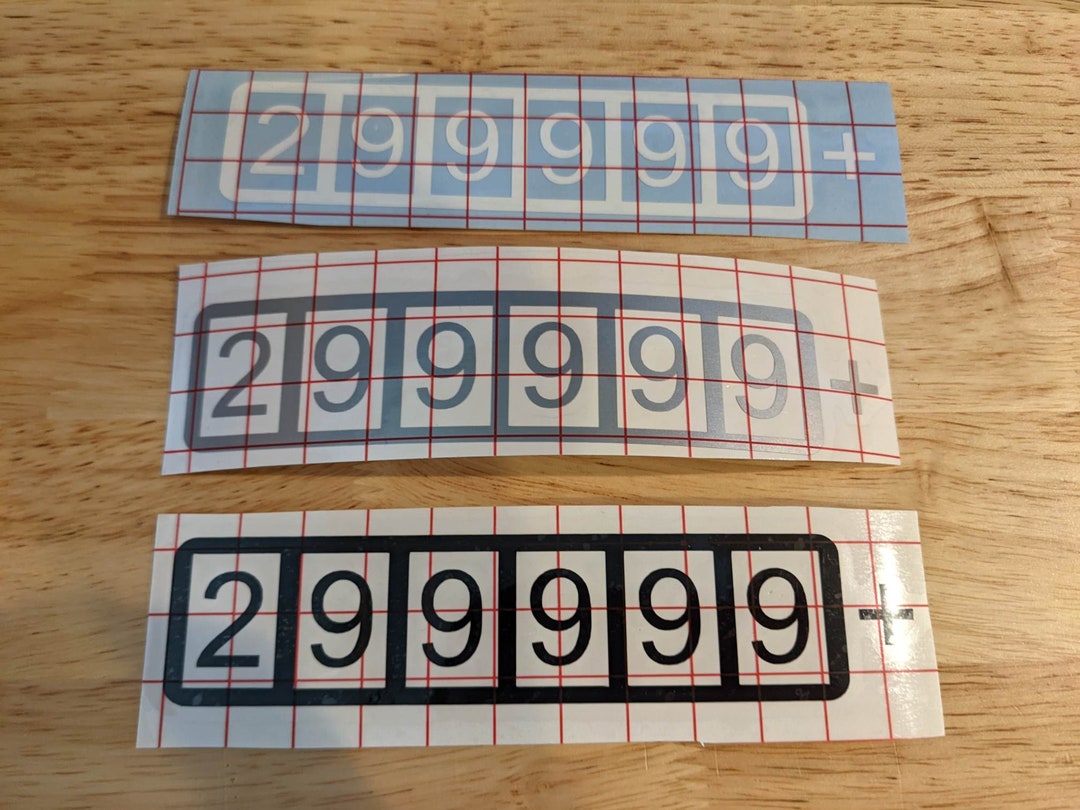 299999+ Decal - Vibe/matrix/corolla/prius Maxxed Odometer - Etsy