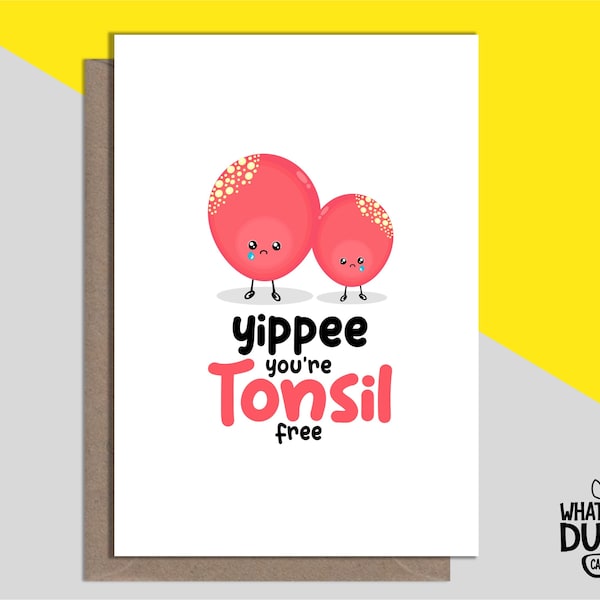 Card for Tonsil Operation - Etsy