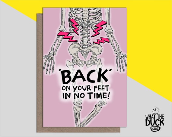 Funny & Cheeky Handmade Back Surgery Greetings Card for Get - Etsy