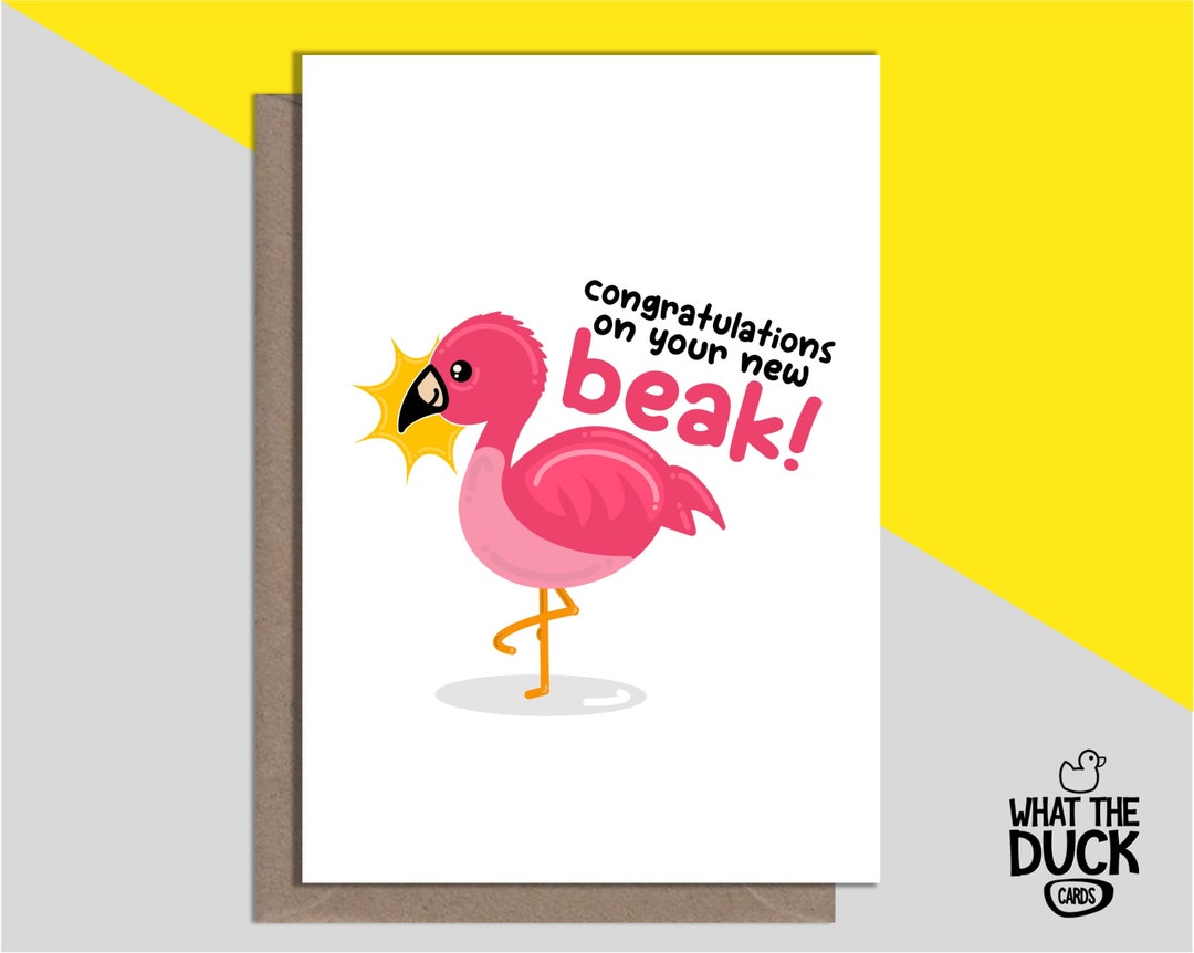 Rude & Funny Homemade Nose Job Greetings Card for Get Well Soon ...