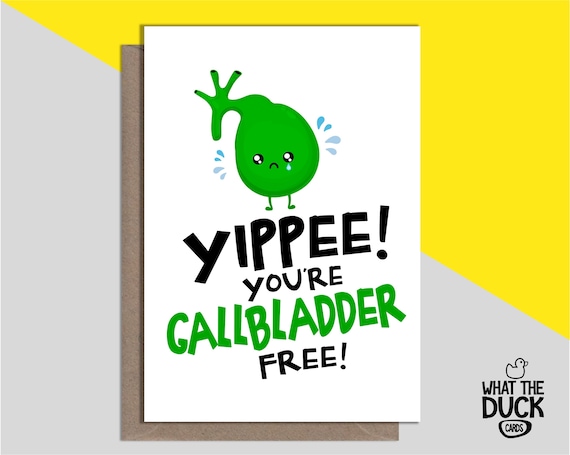 Rude & Funny Handmade Gallbladder Removal Card for Get Well - Etsy
