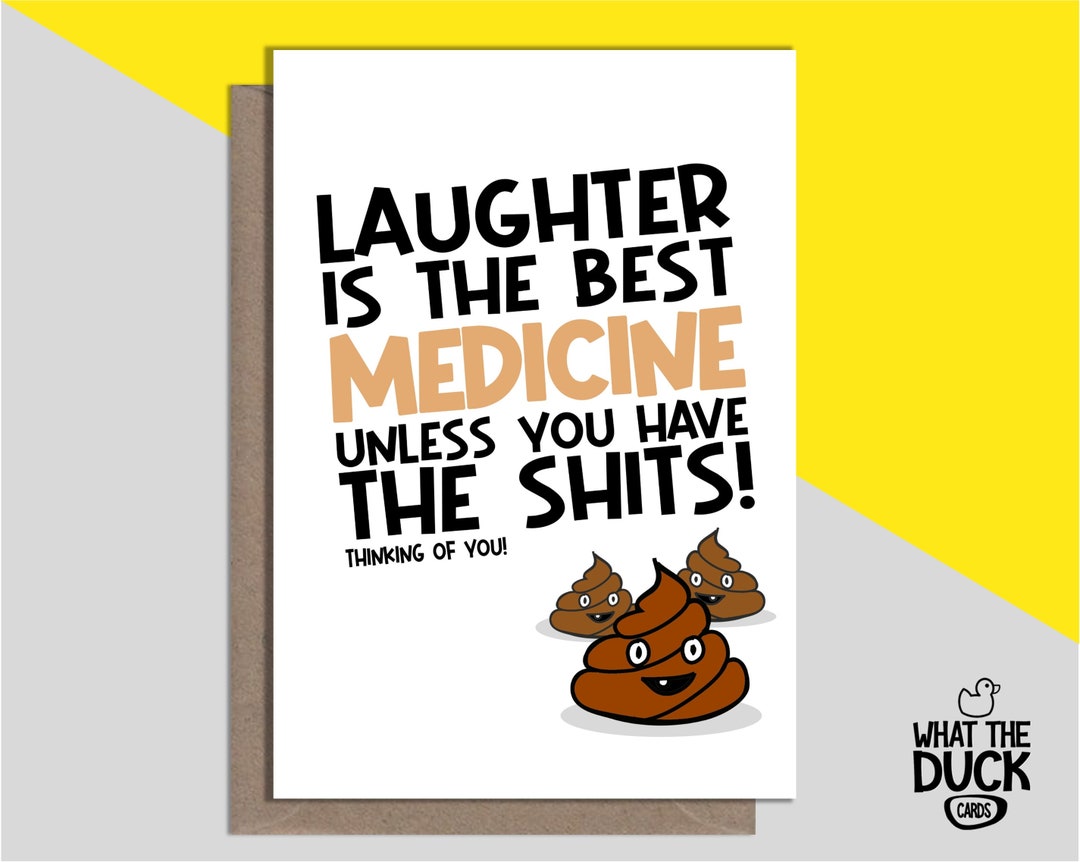Rude & Funny Handmade Get Well Soon Greetings Card for Illness ...