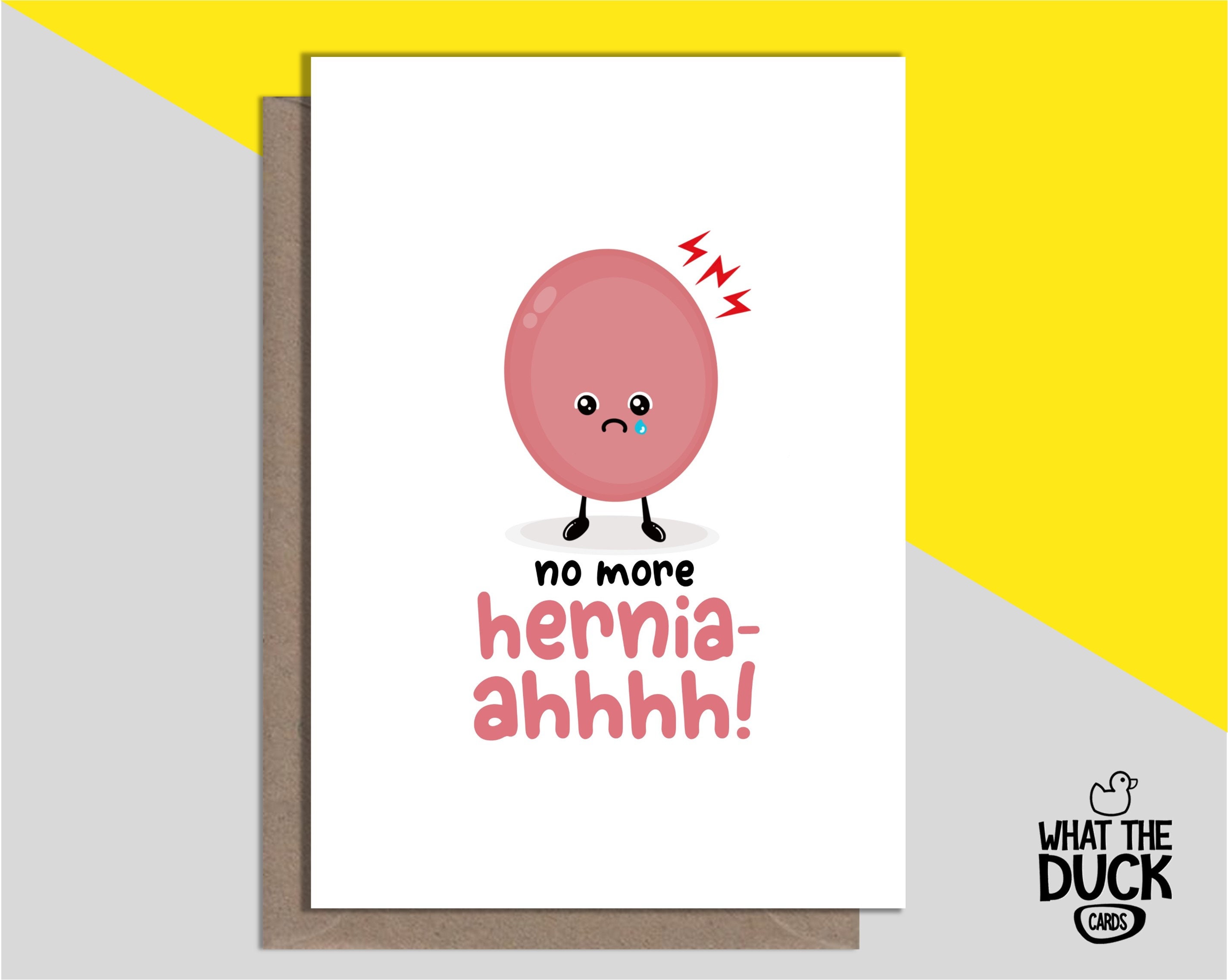 Cute & Funny Homemade Hernia Removal Card for Get Well Soon - Etsy