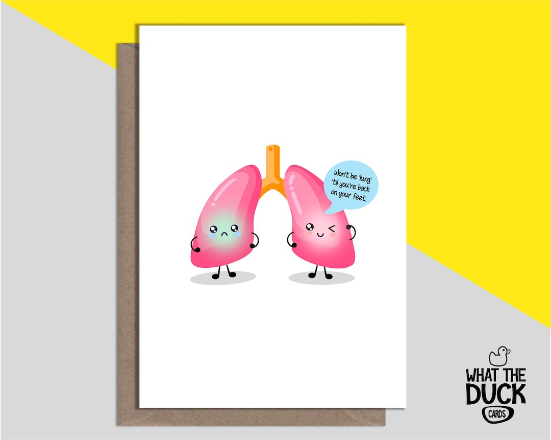 Cute & Funny Handmade Lobectomy Operation Card for Get Well Soon With ...