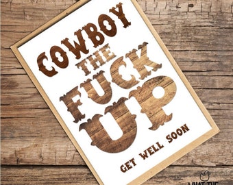 Rude get well card | Etsy