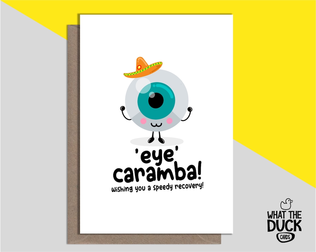 Cute & Funny Homemade Eye Operation Card for Get Well Soon With ...