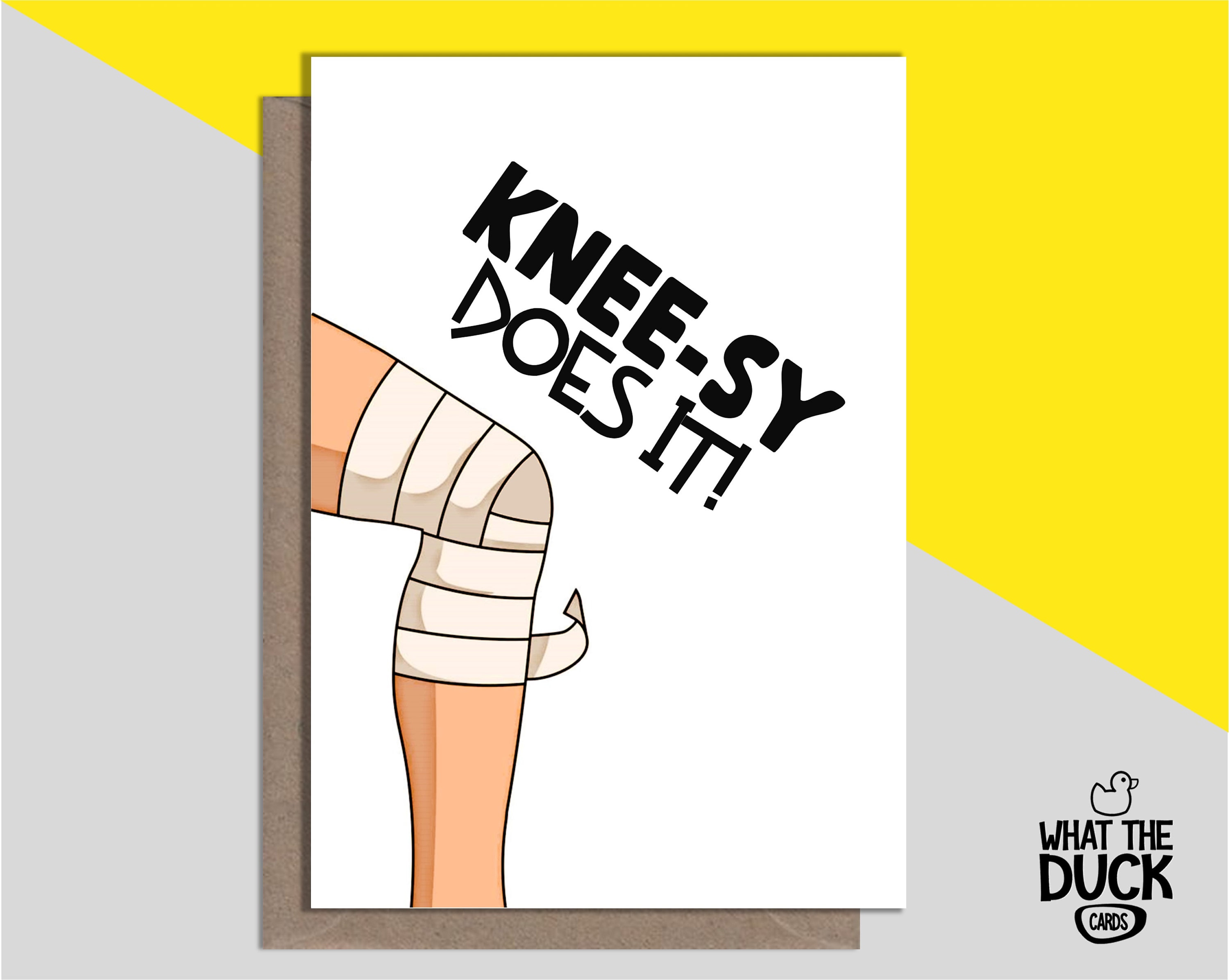 Cute & Funny Homemade Knee Operation Card For Good Luck With | Etsy