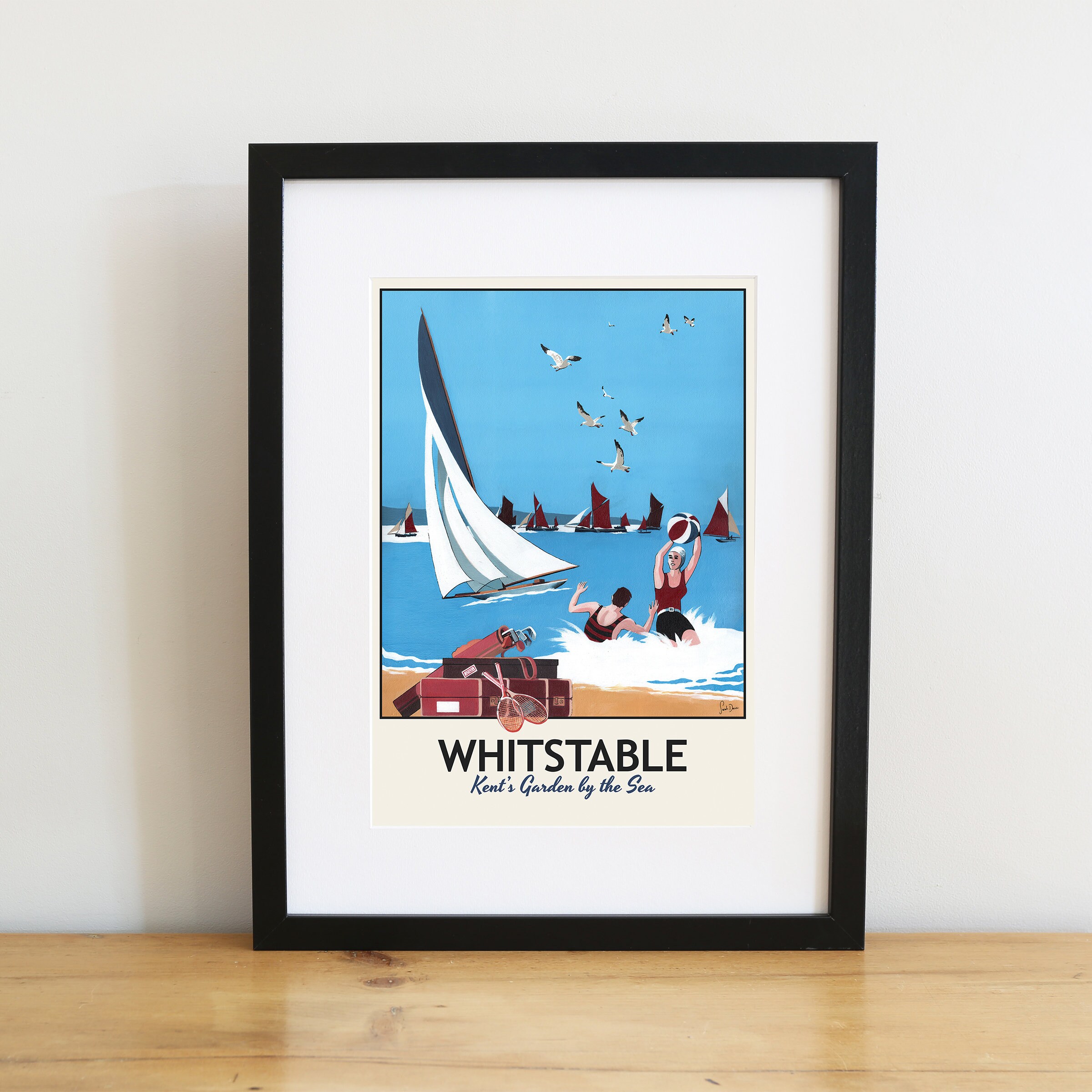 Whitstable Vintage Travel Poster - Kent's Garden by the Sea - Etsy UK