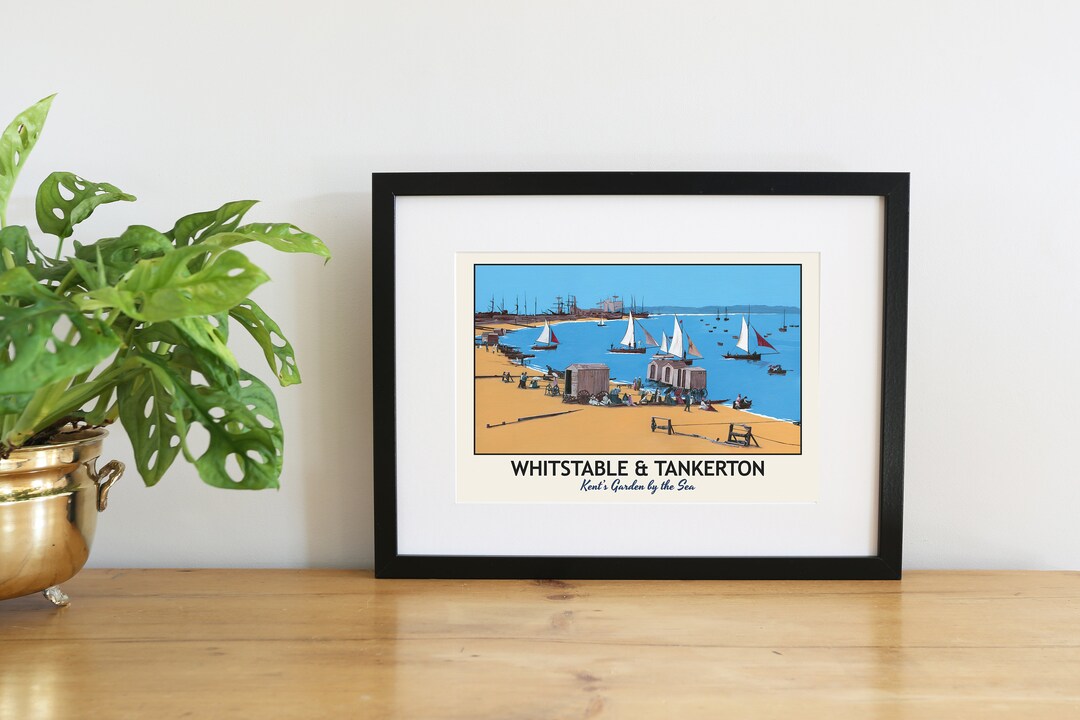 Whitstable and Tankerton Vintage Poster Kent's Garden by - Etsy