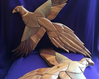 Wood intarsia | Etsy