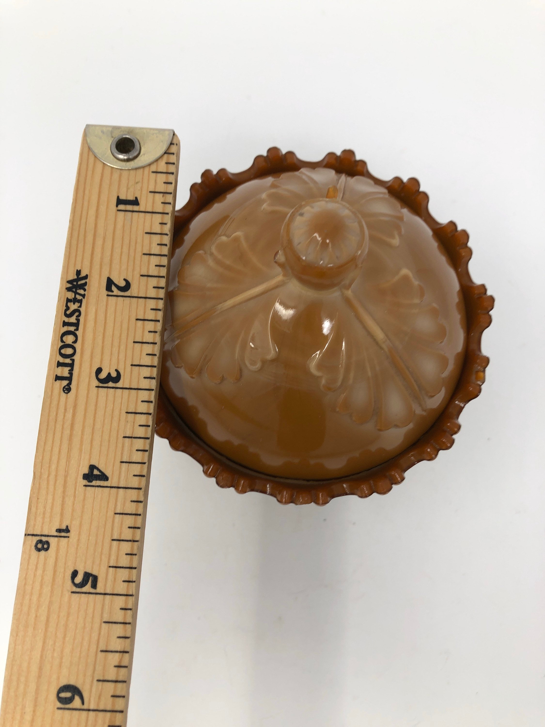 Vintage Chocolate Slag Glass Covered Bowl / Jar not in | Etsy