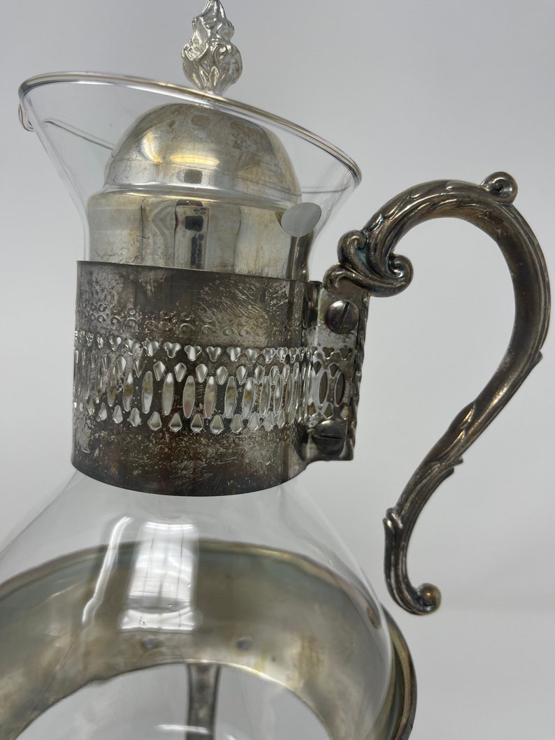 Vintage Glass Coffee Carafe / Pitcher / Warmer not Perfect | Etsy