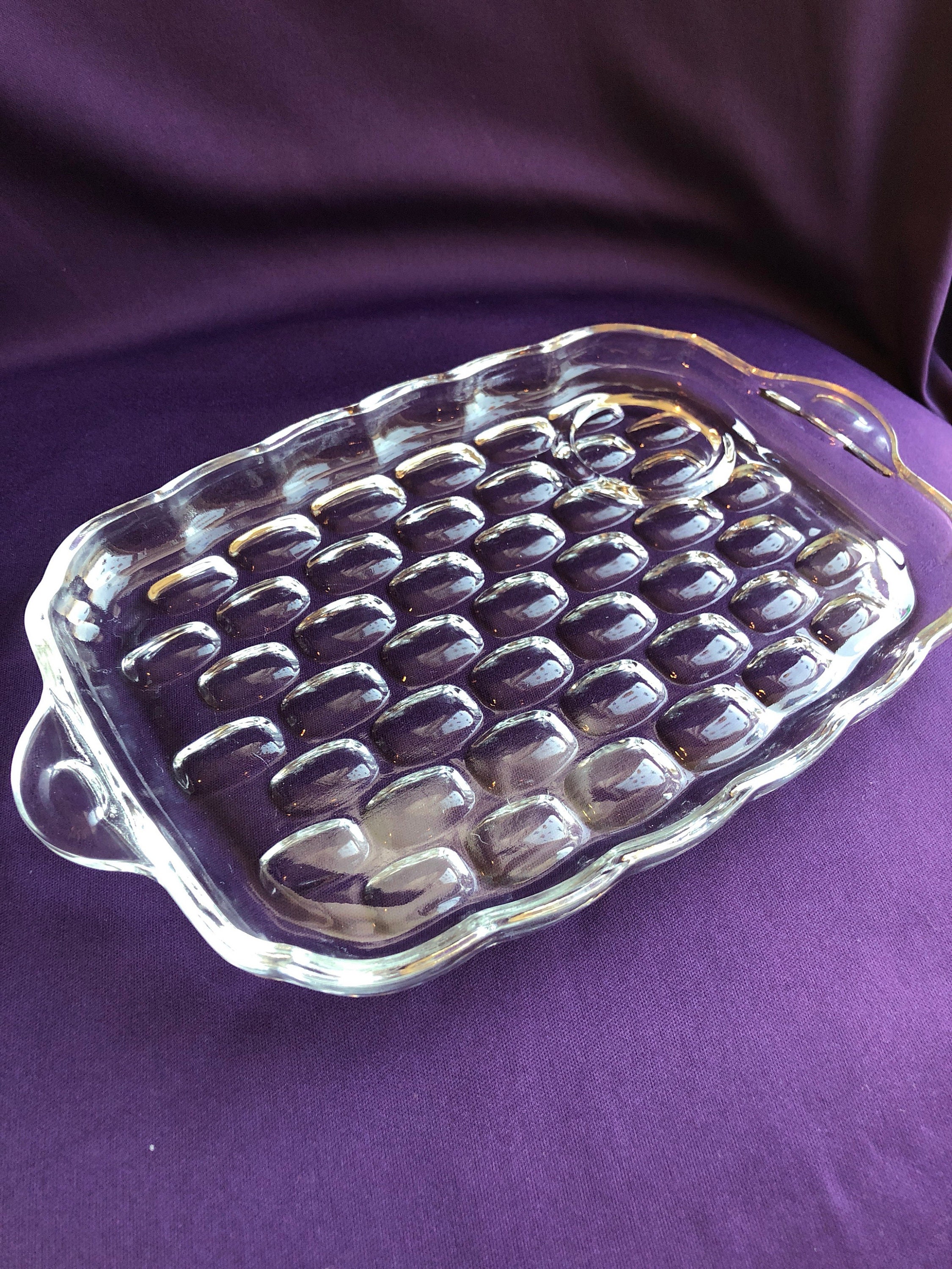 Vintage Glass Tray Repurpose as Bathroom Vanity Tray | Etsy