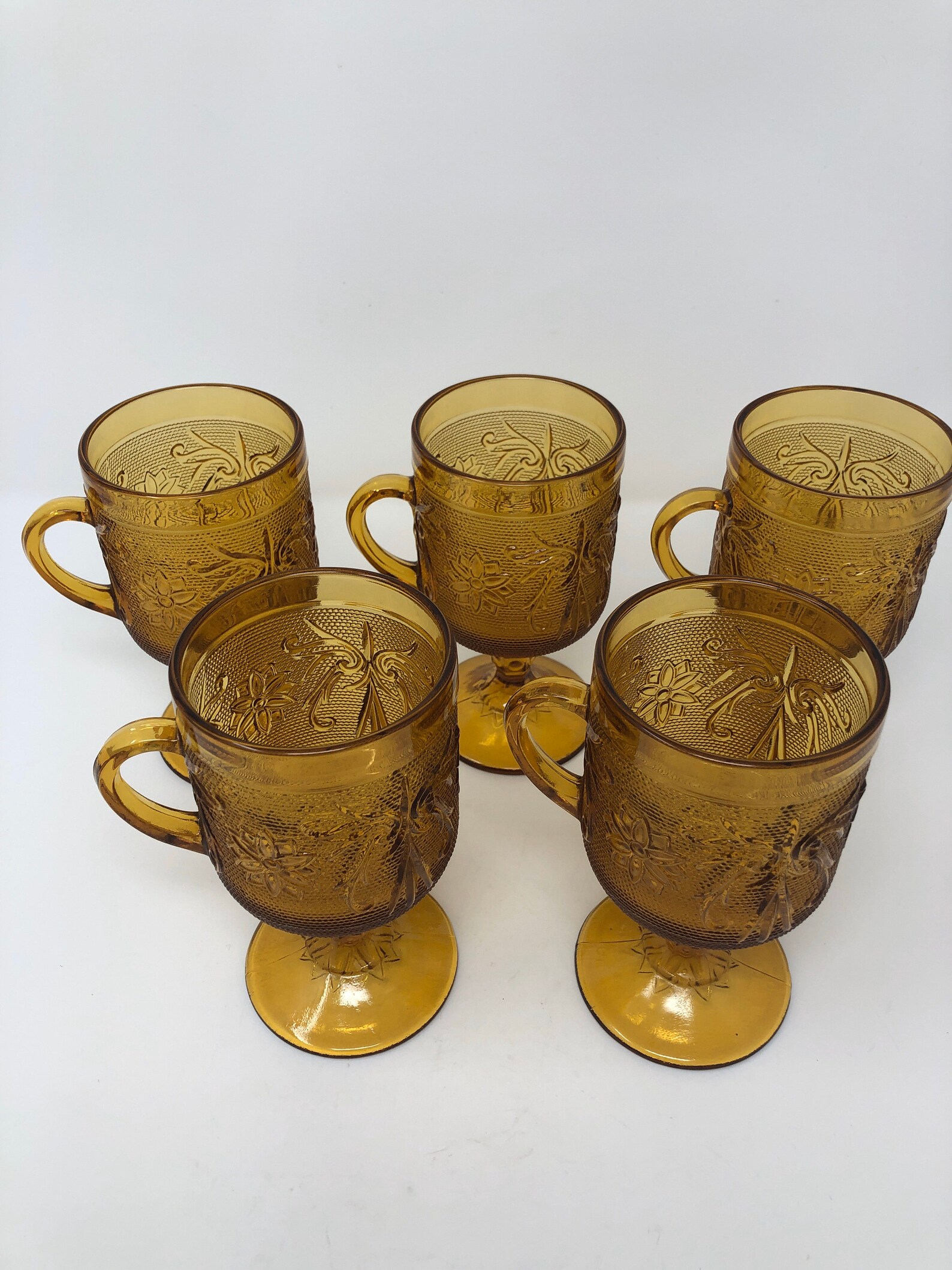 Vintage Tiara Sandwich Glass Mugs - Etsy