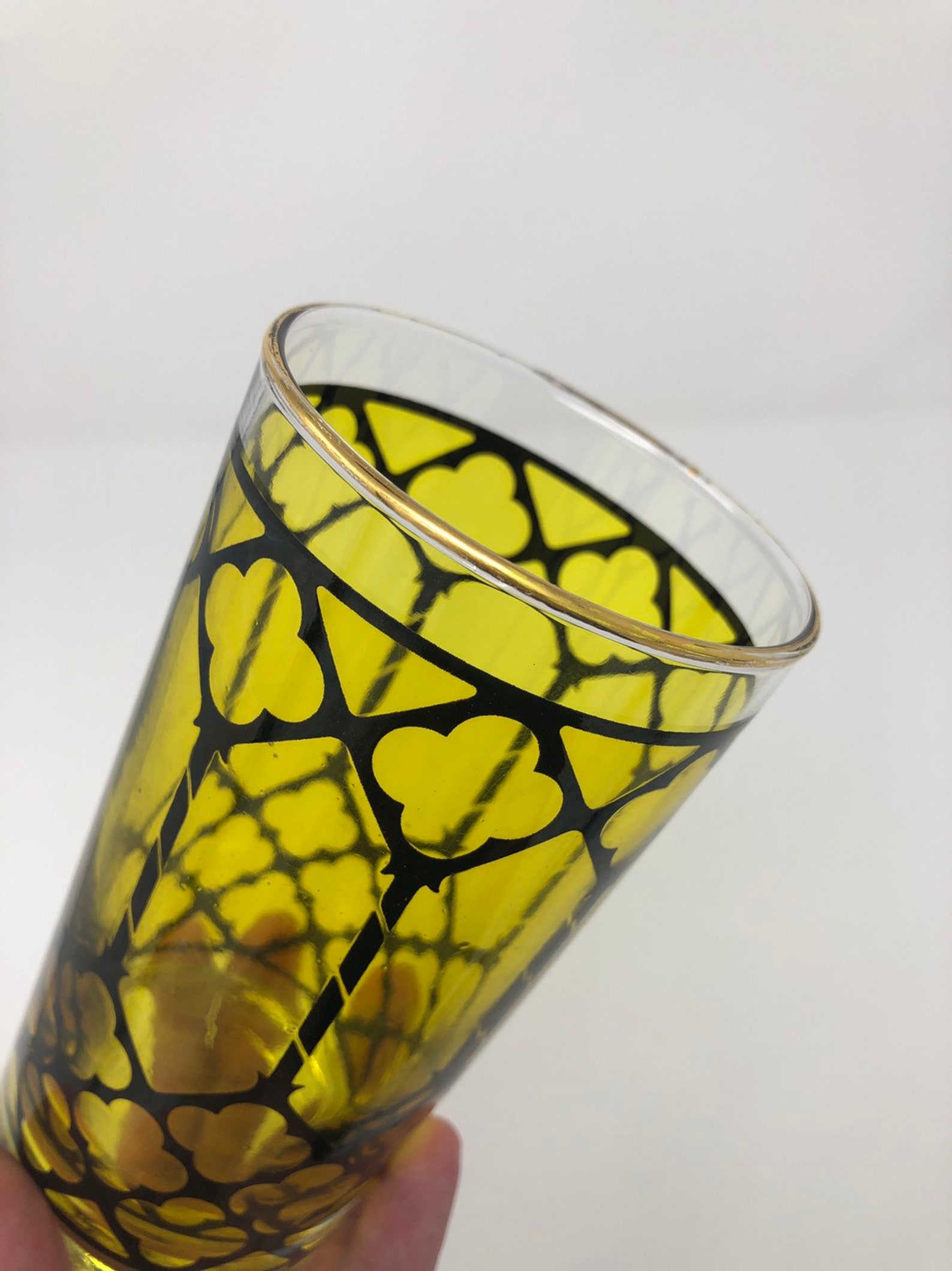 Vintage Set of 4 Glass Libbey Drinking Cups - Etsy