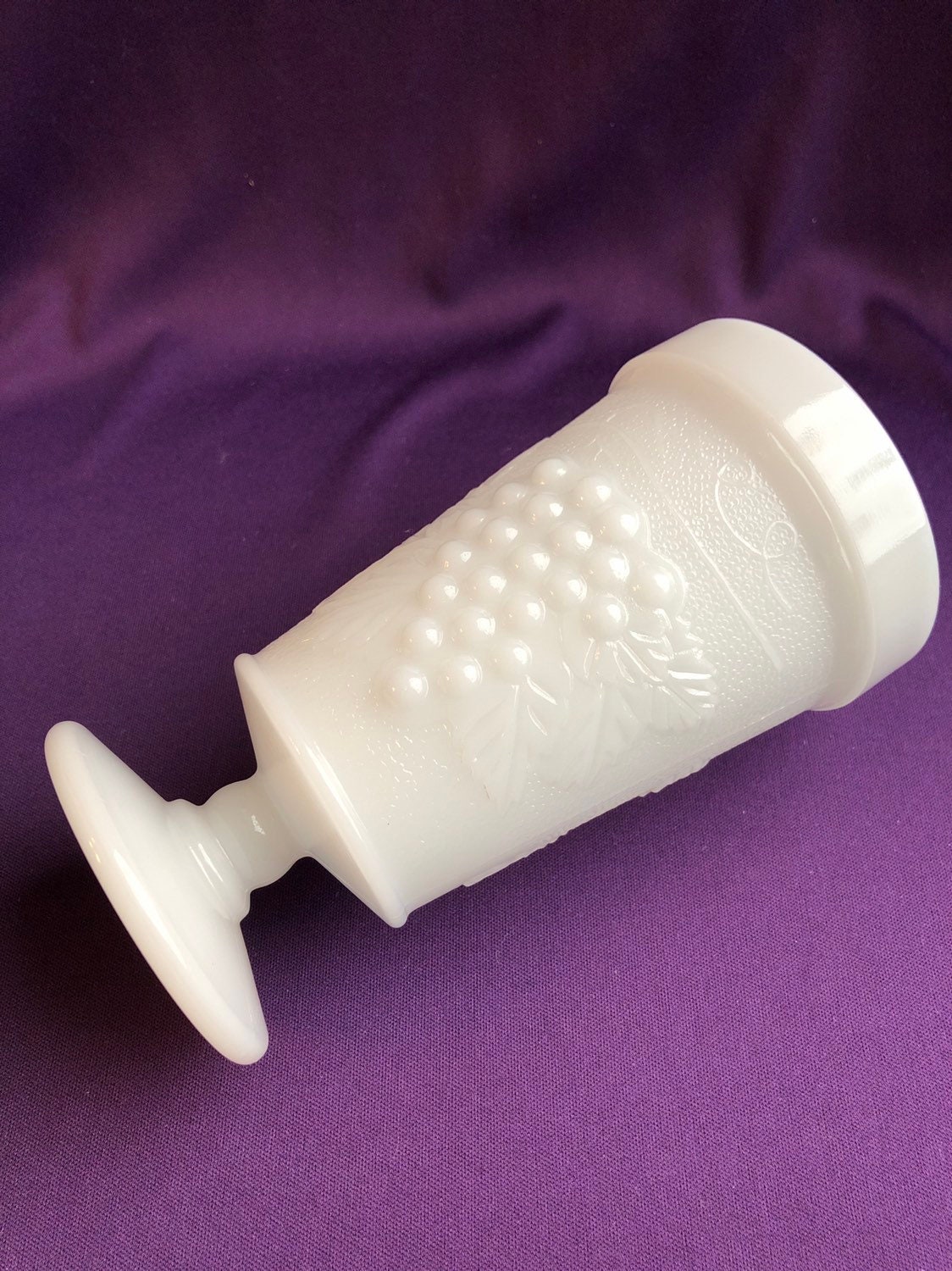 Vintage White Milk Glass Goblet multiple Available | Etsy