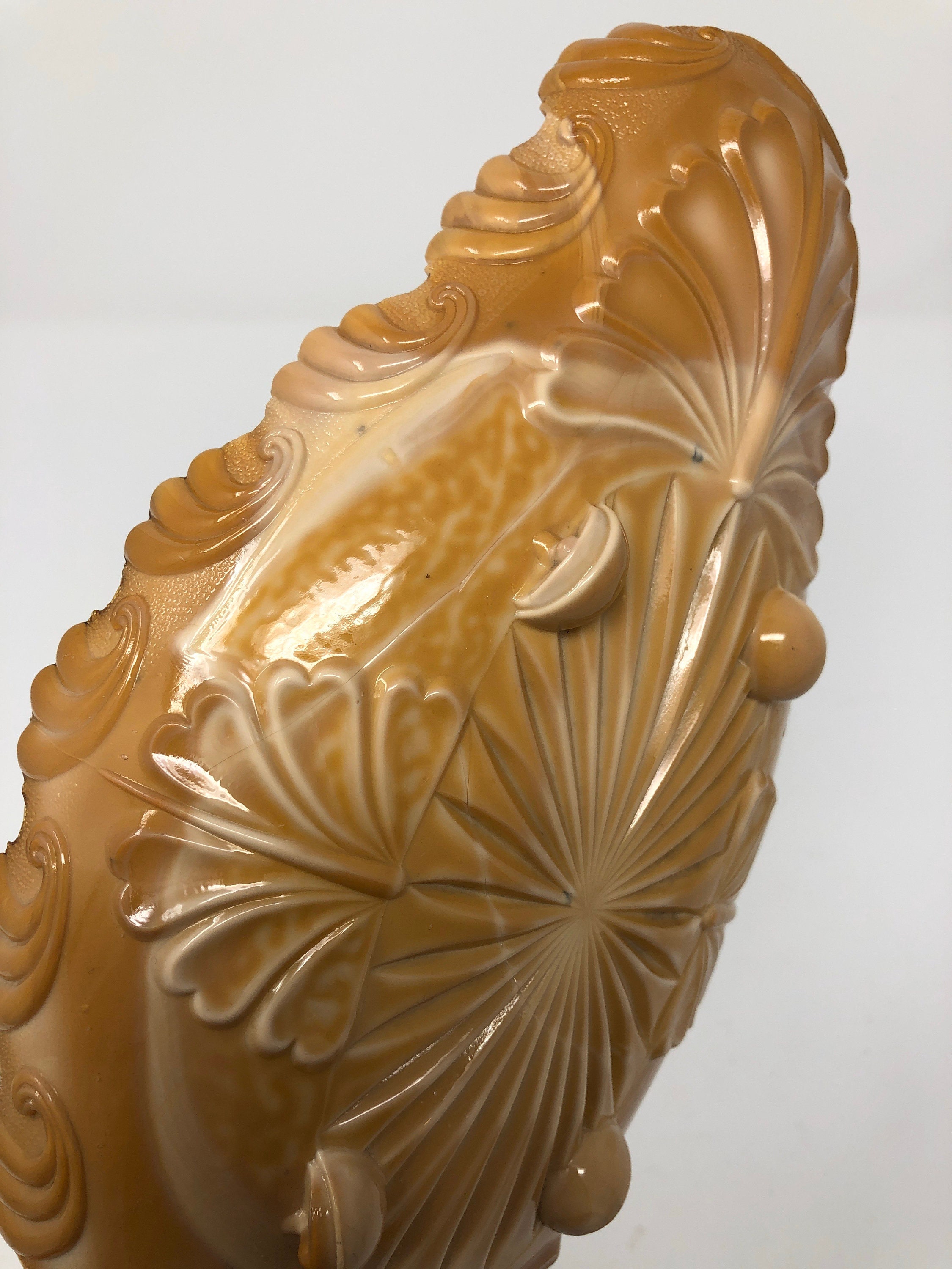 Beautiful Chocolate Slag Glass Oval Candy Bowl / Trinket / | Etsy