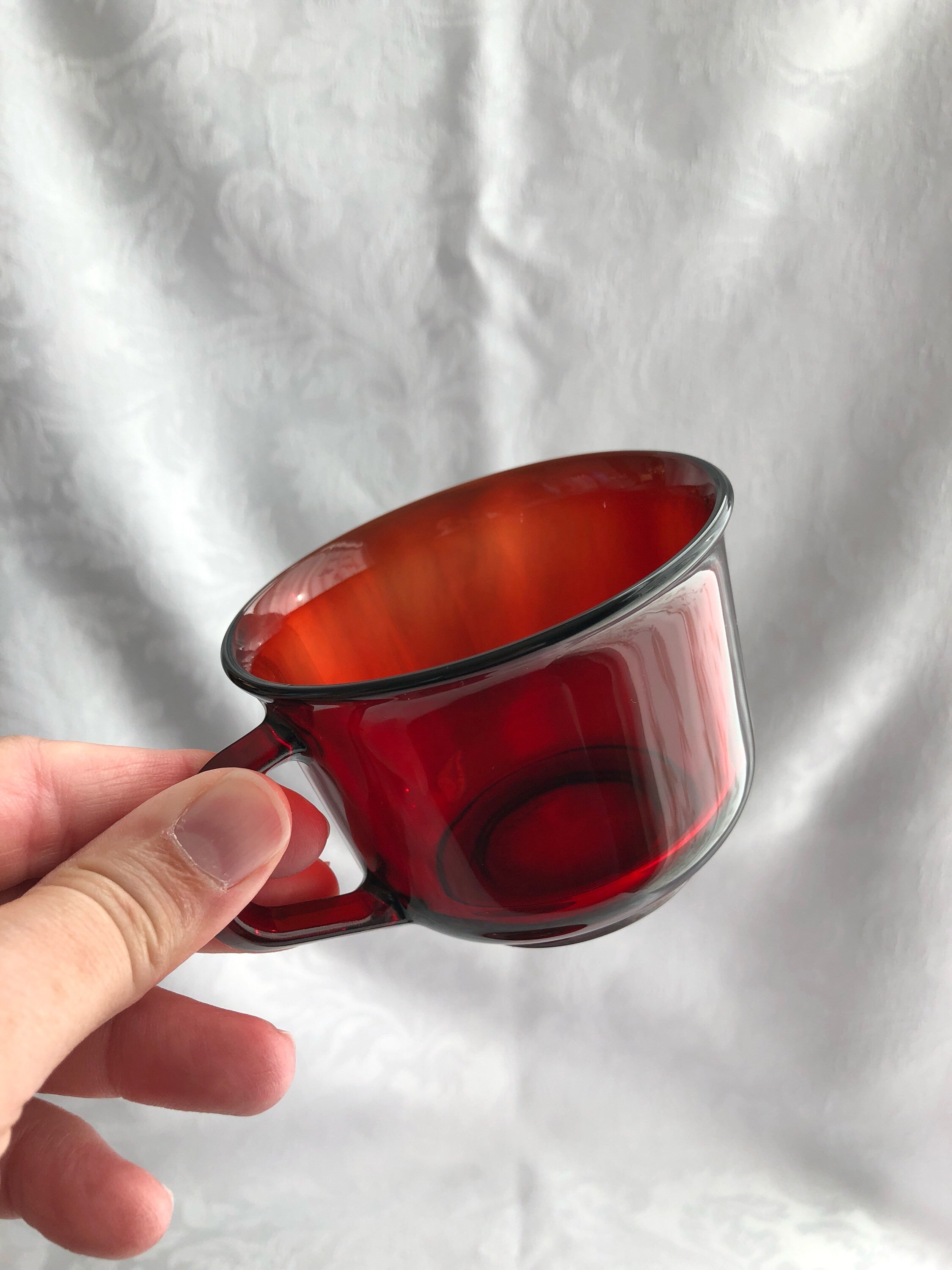 Beautiful Vintage Ruby Red 2 Piece Cup and Saucer Setting by | Etsy