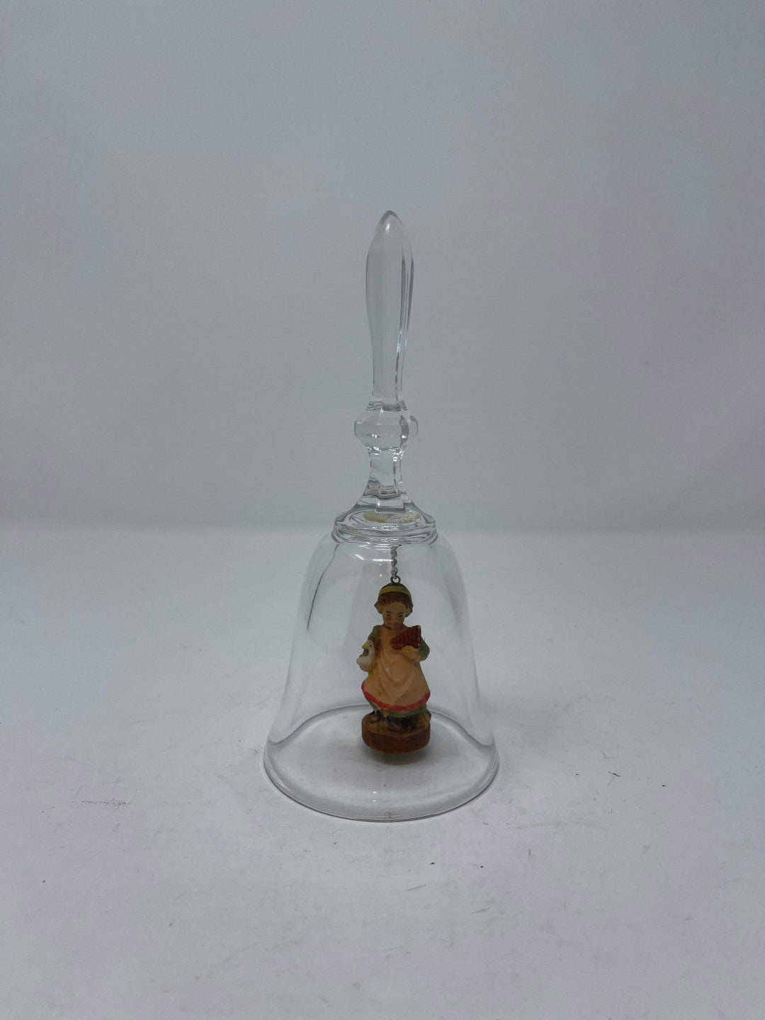 Vintage Glass Bell With Hand Carved Wooden Clapper, by Dolfi (italy) - Etsy