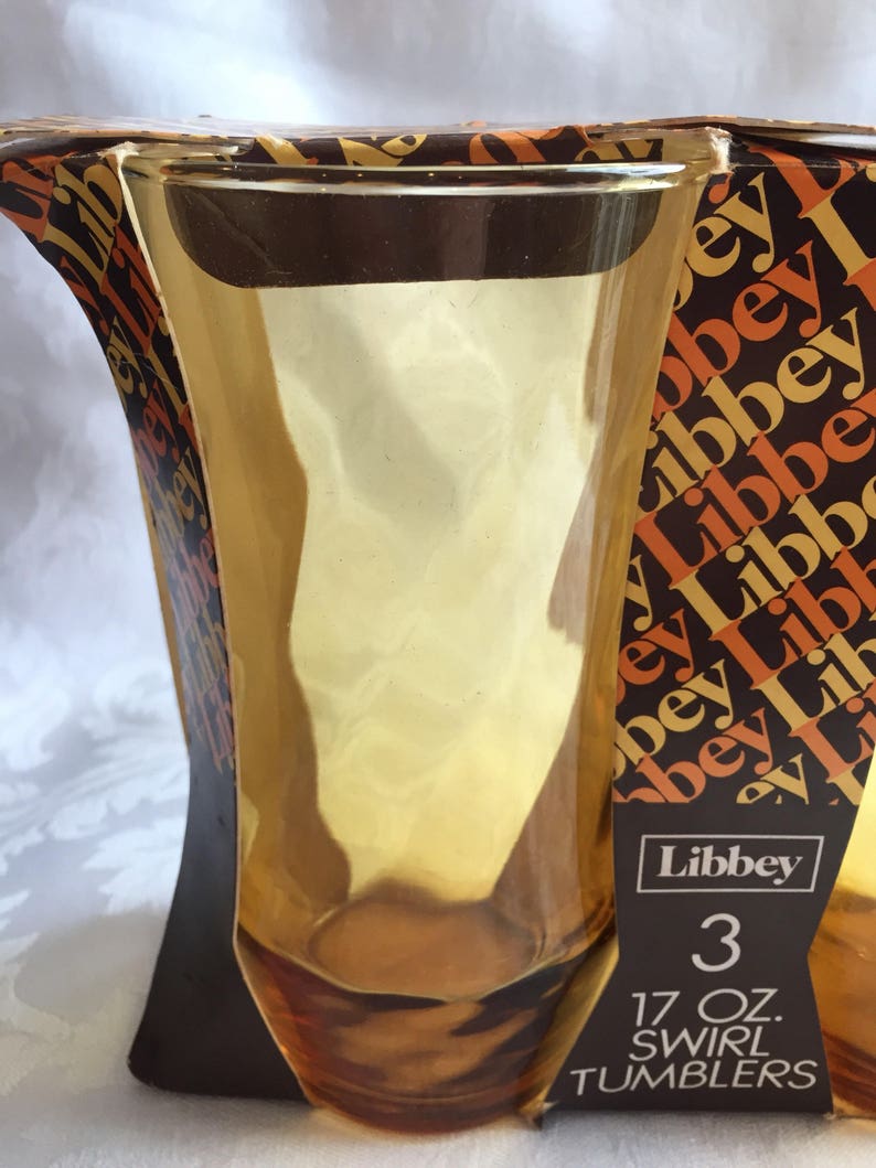 Set of Three Libbey Swirl Tumblers, New in Box - Etsy