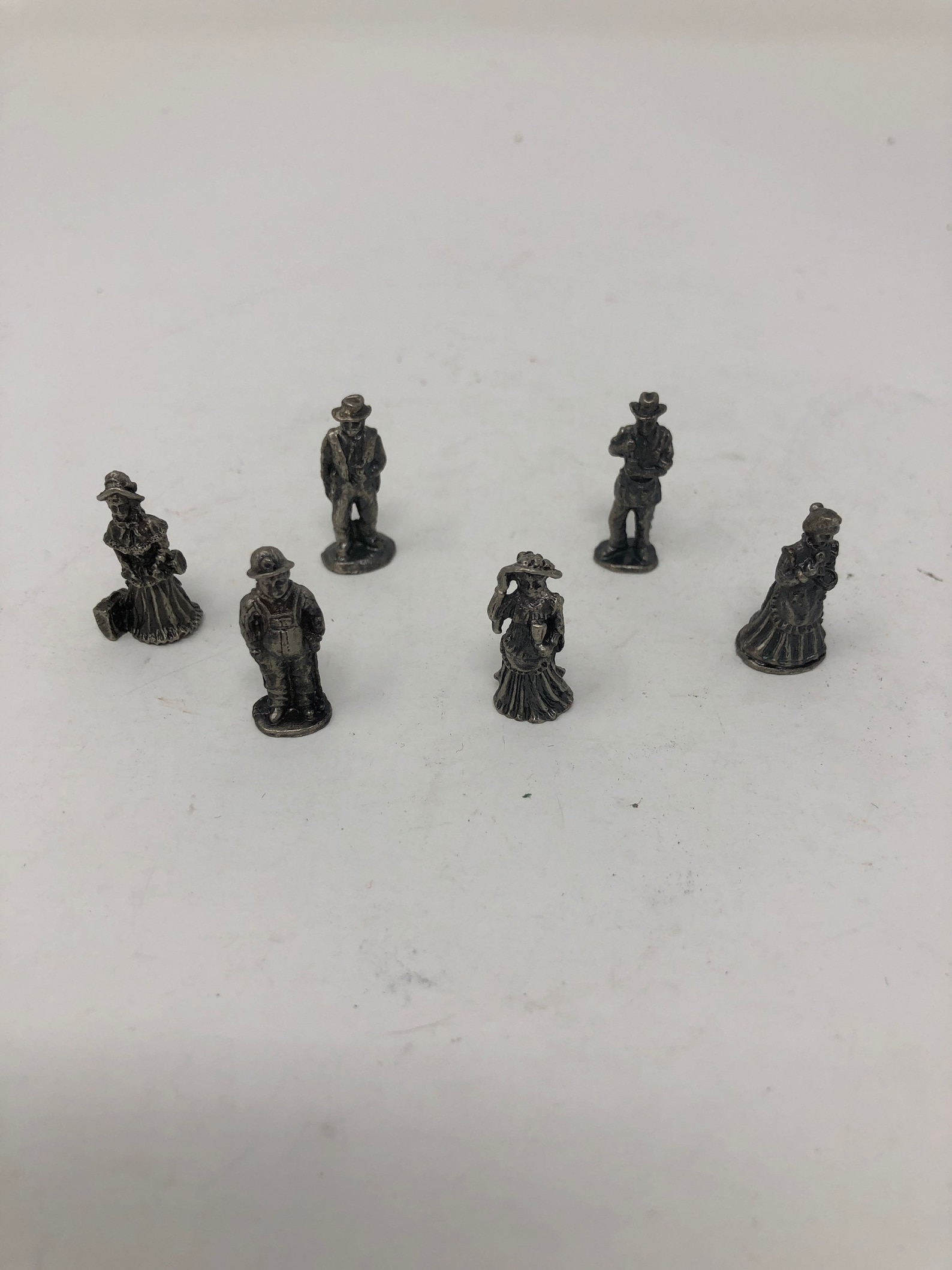 Vintage Pewter Miniature Figurine Set - Etsy