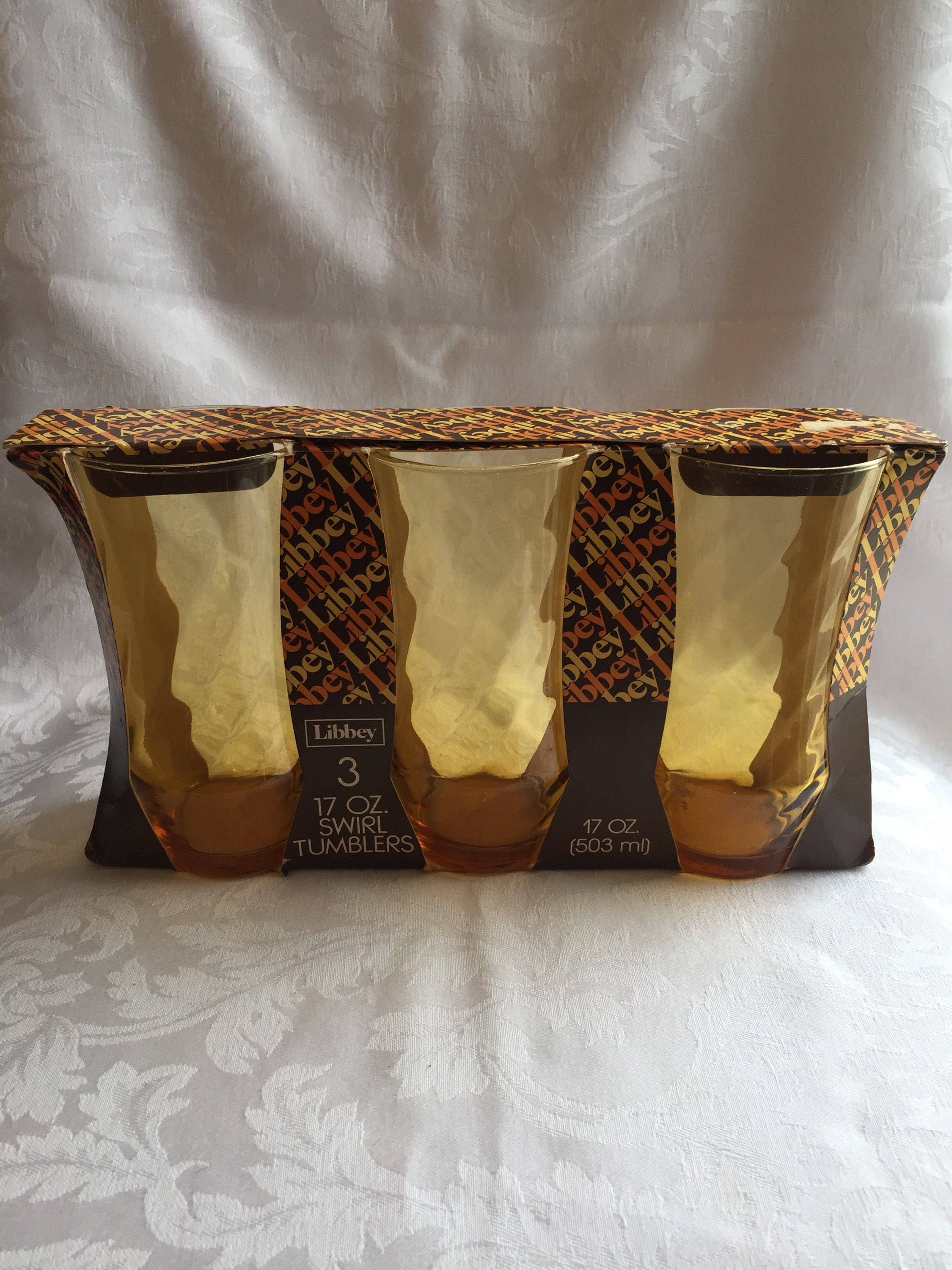 Set of Three Libbey Swirl Tumblers, New in Box - Etsy