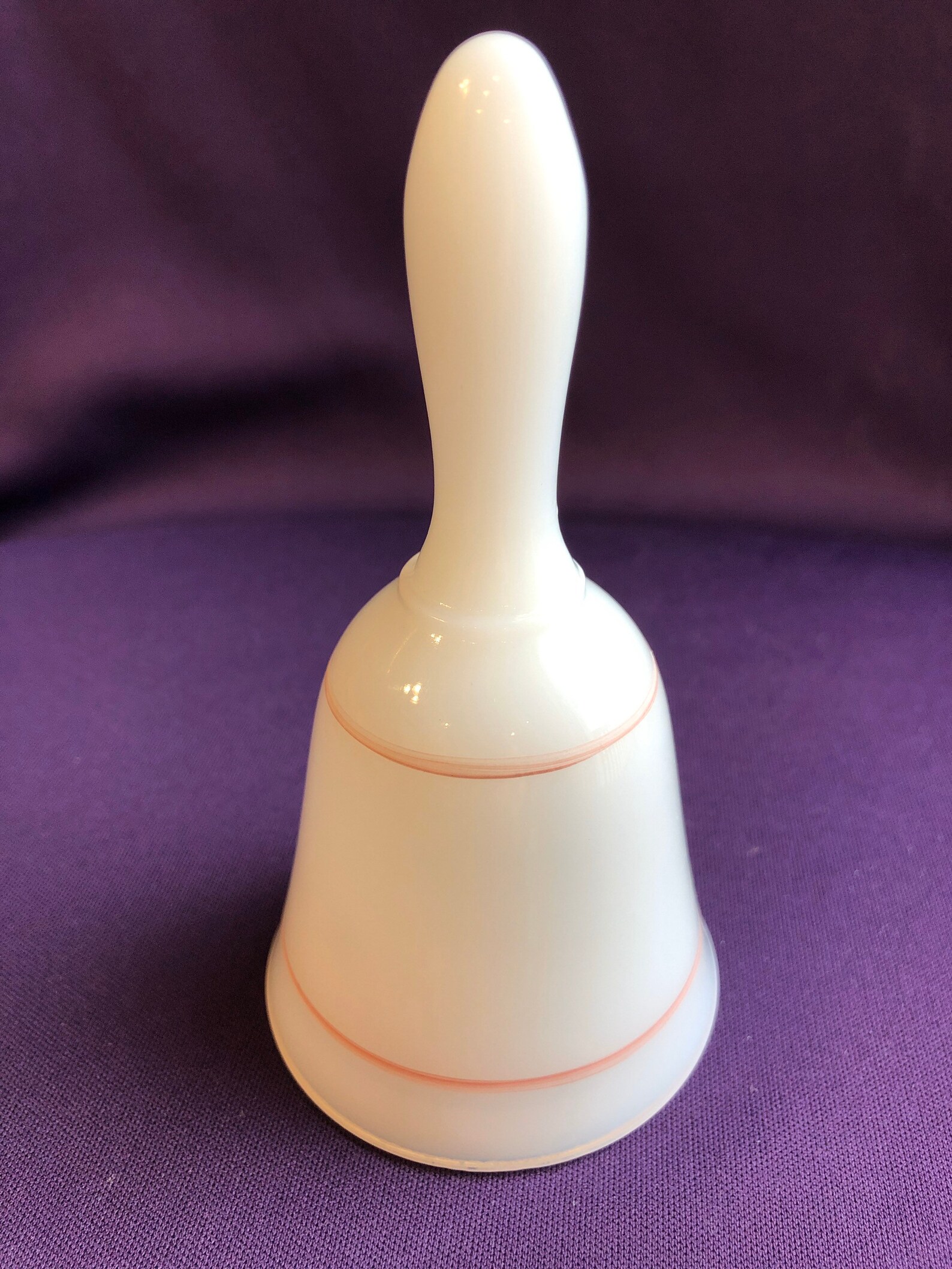 Vintage White Hand Painted Glass Fenton Mini Bell - Etsy