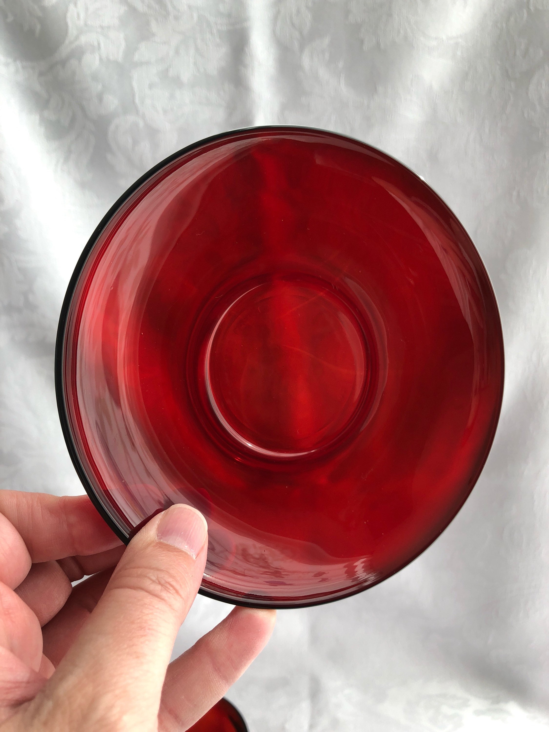 Beautiful vintage ruby red 2 piece cup and saucer setting by | Etsy