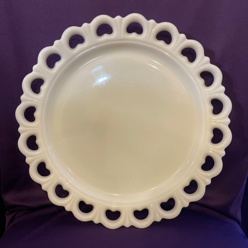 Milk Glass Platter - Etsy