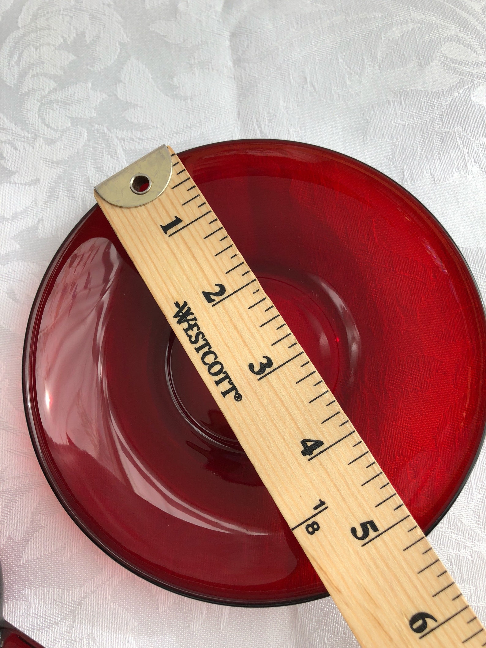 Beautiful Vintage Ruby Red 2 Piece Cup and Saucer Setting by | Etsy