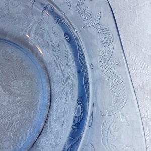 Vintage Blue Glass Soup Bowl in the New Madrid Pattern, New Madrid Also ...