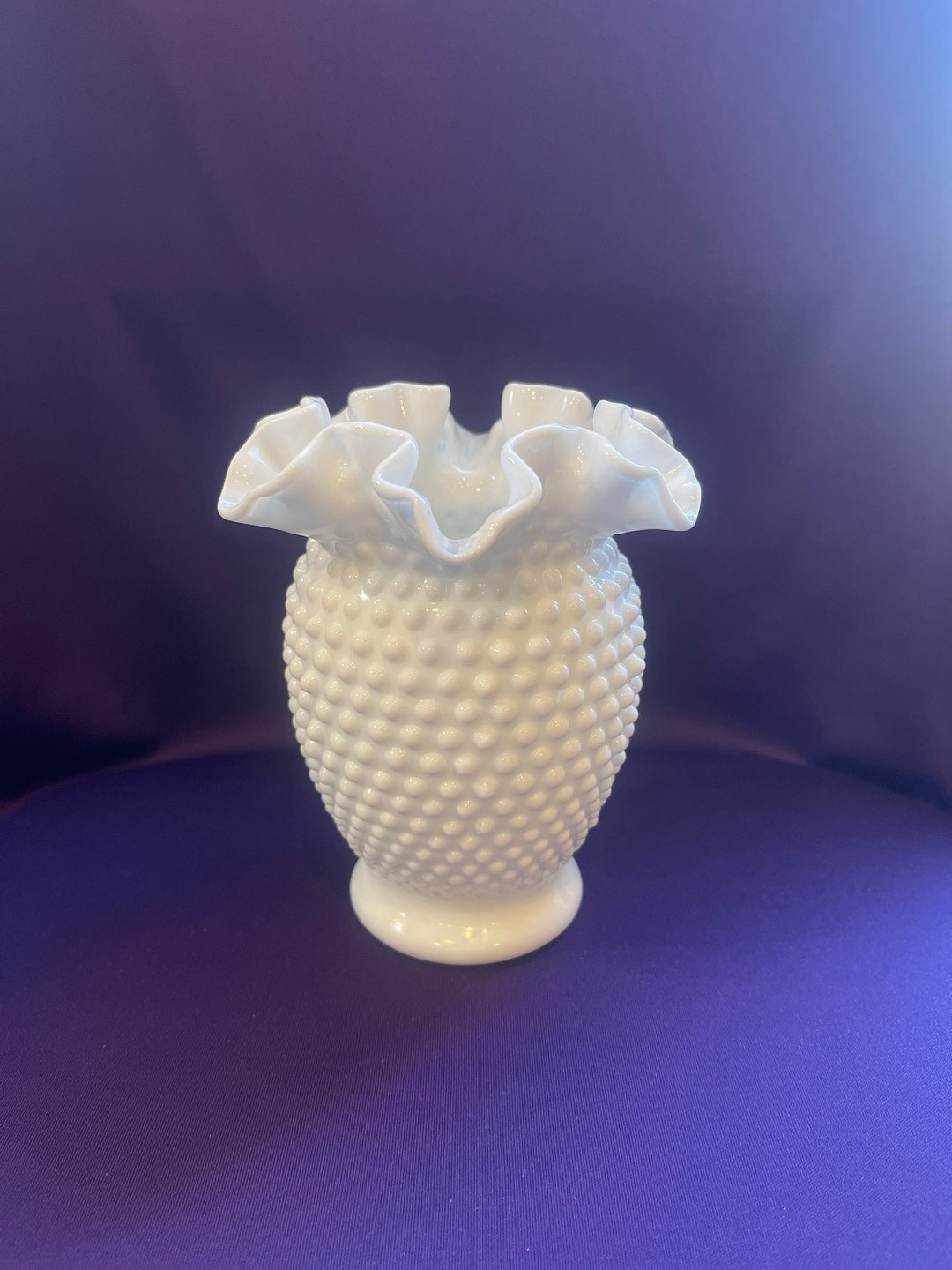 Vintage White Milk Glass Hobnail Small Bowl / Vase - Etsy