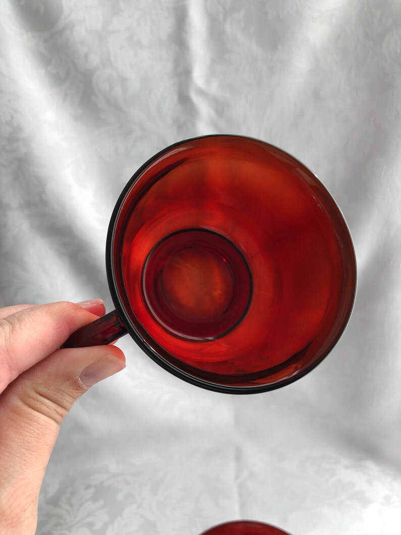 Beautiful Vintage Ruby Red 2 Piece Cup and Saucer Setting by | Etsy