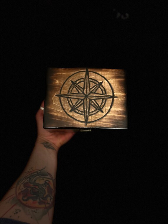 Handmade Nautical Compass Wooden Box | Etsy