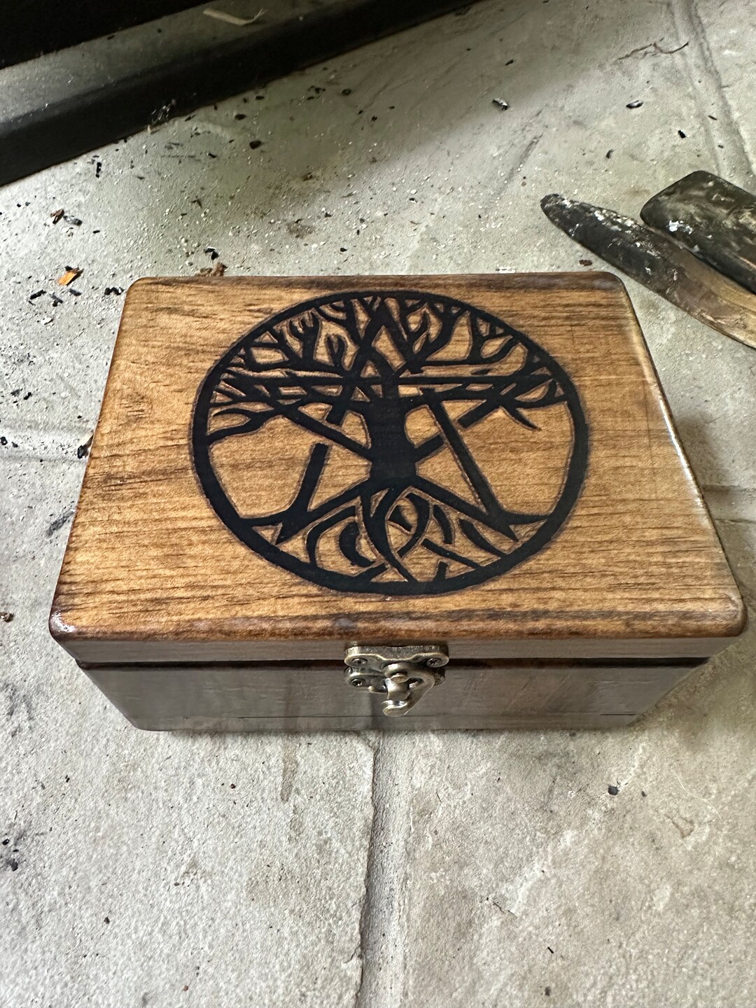Handmade Tree Pentacle Wooden Box - Etsy